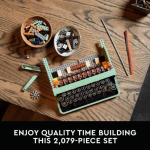 LEGO Ideas Typewriter 21327 Building Set for Adults, Collectible Retro Display Model, Creative Hobbies Unique Gift Idea