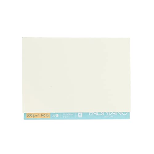 Fabriano Artistico Traditional White Watercolor Block, 140 lb./300 GSM, Cold Press, 25 Sheets, 5" x 7"