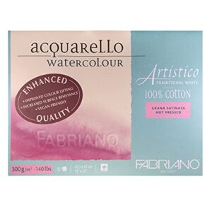 fabriano artistico watercolor block, 18" x 24", traditional white