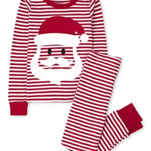 The Children's Place baby girls Family Matching Christmas Holiday Sets, Snug Fit 100% Cotton, Pajama Set, Santa Stripe, 8 US