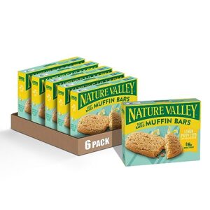 nature valley soft-baked muffin bars, lemon poppy seed, snack bars, 5 ct (pack of 6)