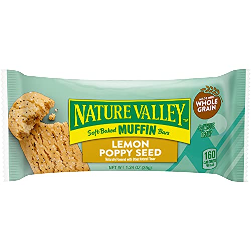 Nature Valley Soft-Baked Muffin Bars, Lemon Poppy Seed, Snack Bars, 5 ct (Pack of 6)