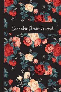 cannabis strain journal log tracker for medical marijuana, weed planner, vape, thc, cbd