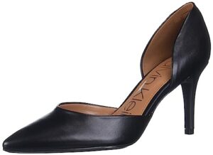 calvin klein women's gloria pump, black leather 967, 8.5