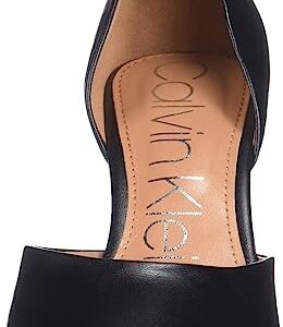 Calvin Klein Women's Gloria Pump, Black Leather 967, 8.5