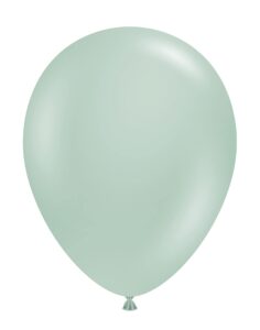 tuftex empower-mint green party latex balloons, 5"