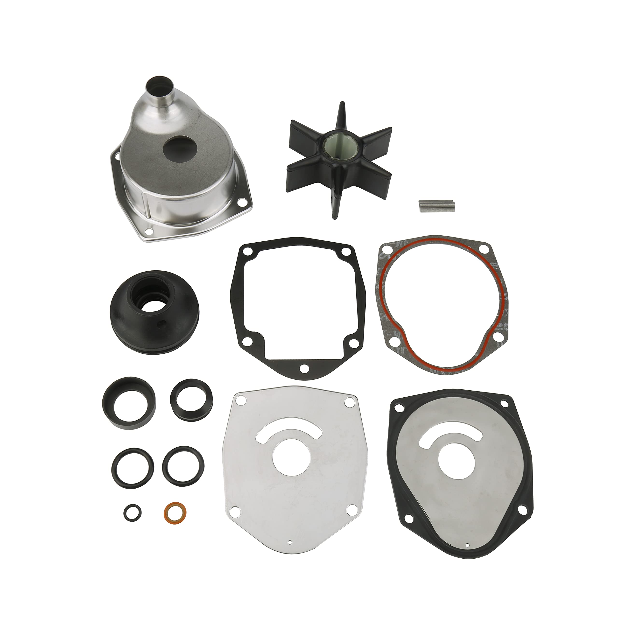 Water Pump Impeller Kit - Compatible with Mercury Marine and Mercruiser - 1991-2021 - Replaces 817275Q05, 817275T4, 18-3147, 9-48315, 12414 - Alpha One Gen 2 Engines - Stern and Vazer Drives