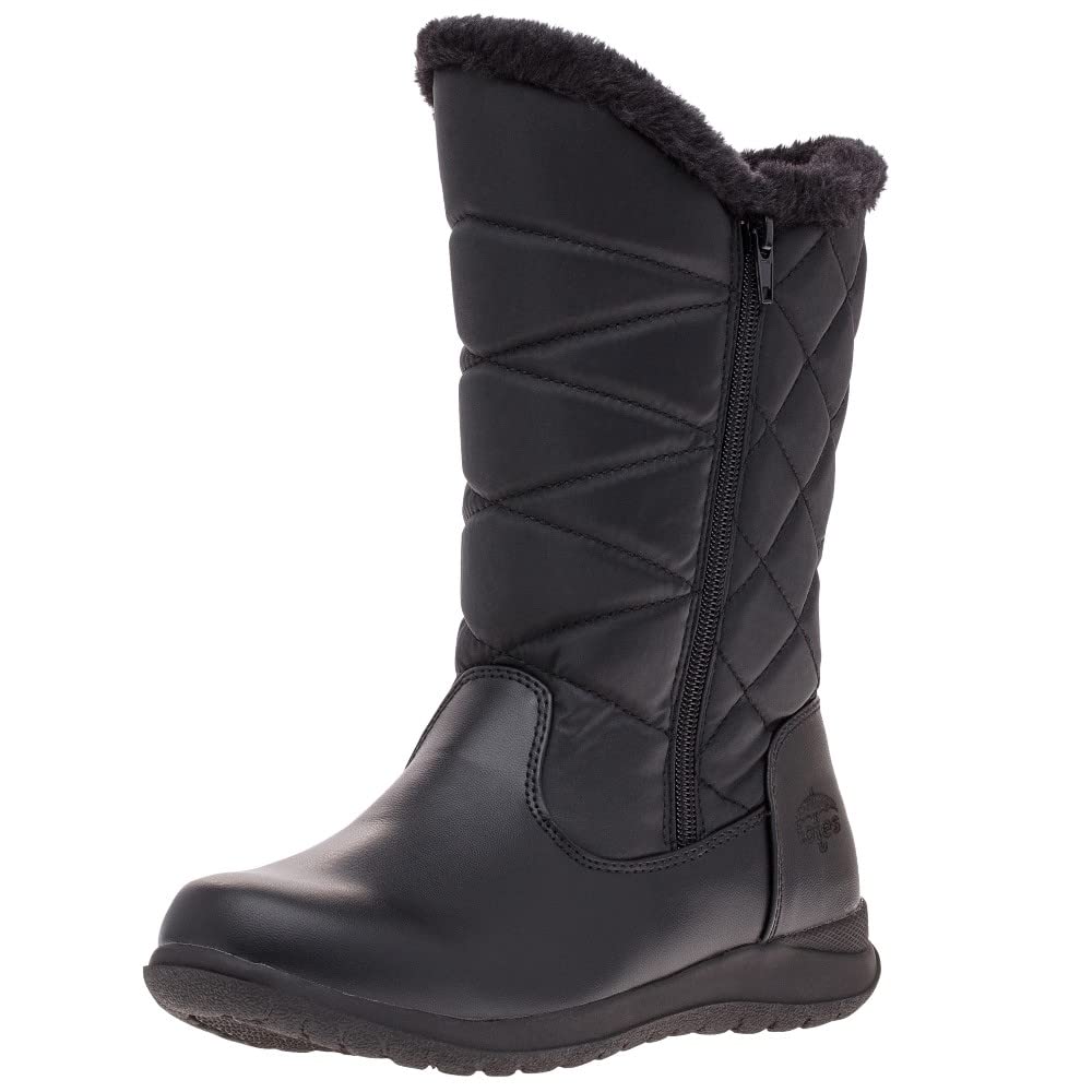 totes Women's Carrie Snow Boot, Zigzag Black, 10