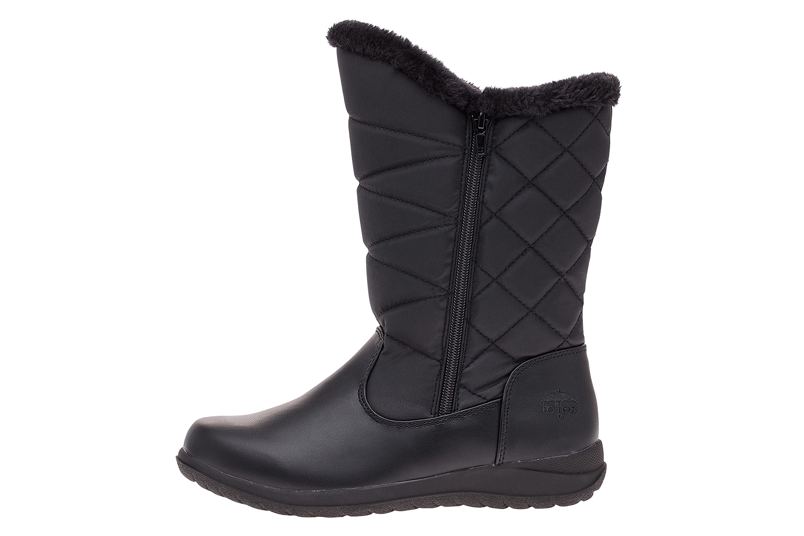 totes Women's Carrie Snow Boot, Zigzag Black, 10