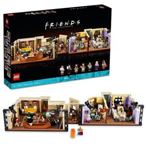 lego icons the friends apartments 10292, friends tv show gift from iconic series, detailed model of set, collectors building set with 7 minifigures of your favorite characters