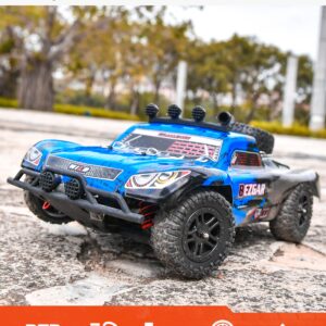 BEZGAR HS181 Hobby Grade 1:18 Scale Remote Control Trucks-4WD Top Speed 35 Km/h All Terrains Off Road Short Course Rc Truck,Waterproof RC Car with 2 Rechargeable Batteries for Kids and Adults