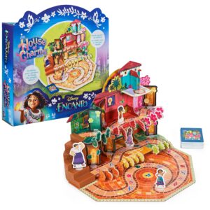 disney encanto, house of charms cute easy family board game with magic tokens based on the movie, for kids ages 5 and up