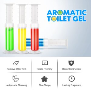 Toilet Gel Stamp, 4Pcs/36 Count Flower Fragrance Bathroom Deodorizer Bowl Cleaner Toilet Jerry