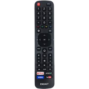 smatar new replacement hisense tv remote control en-2a27 for hisense 4k led smart tvs en2a127h en2a27ht en2an27h en2as27h en2d27 en33924hs en33925a