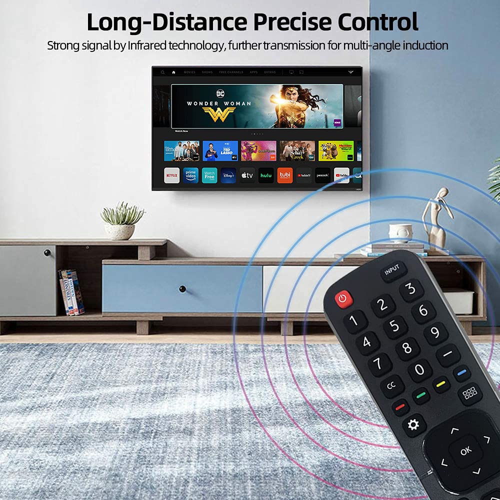 SMATAR New Replacement Hisense TV Remote Control EN-2A27 for Hisense 4K LED Smart TVs EN2A127H EN2A27HT EN2AN27H EN2AS27H EN2D27 EN33924HS EN33925A