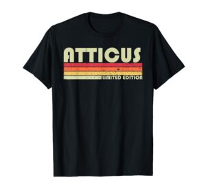 atticus gift name personalized funny retro vintage birthday t-shirt