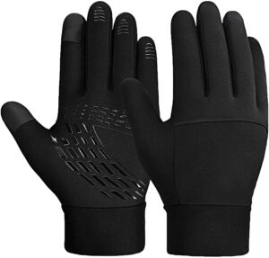 yukiniya kids winter gloves thick soft fleece warm touch screen anti-slip for boys girls 3-15 years cycling school