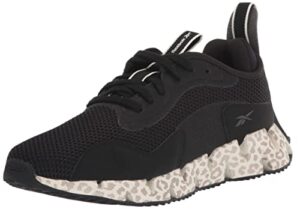 reebok women's zig dynamica running shoe, black/rose gold/chalk, 5