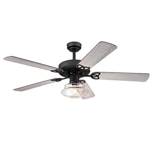 westinghouse 7304800 scholar ceiling fan, 52", matte black