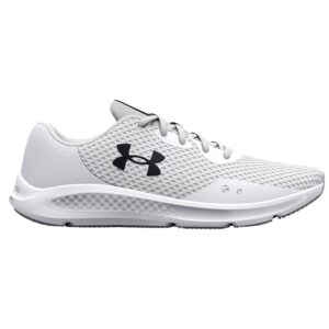 under armour women's charged pursuit 3, white/black, 5.5 medium us