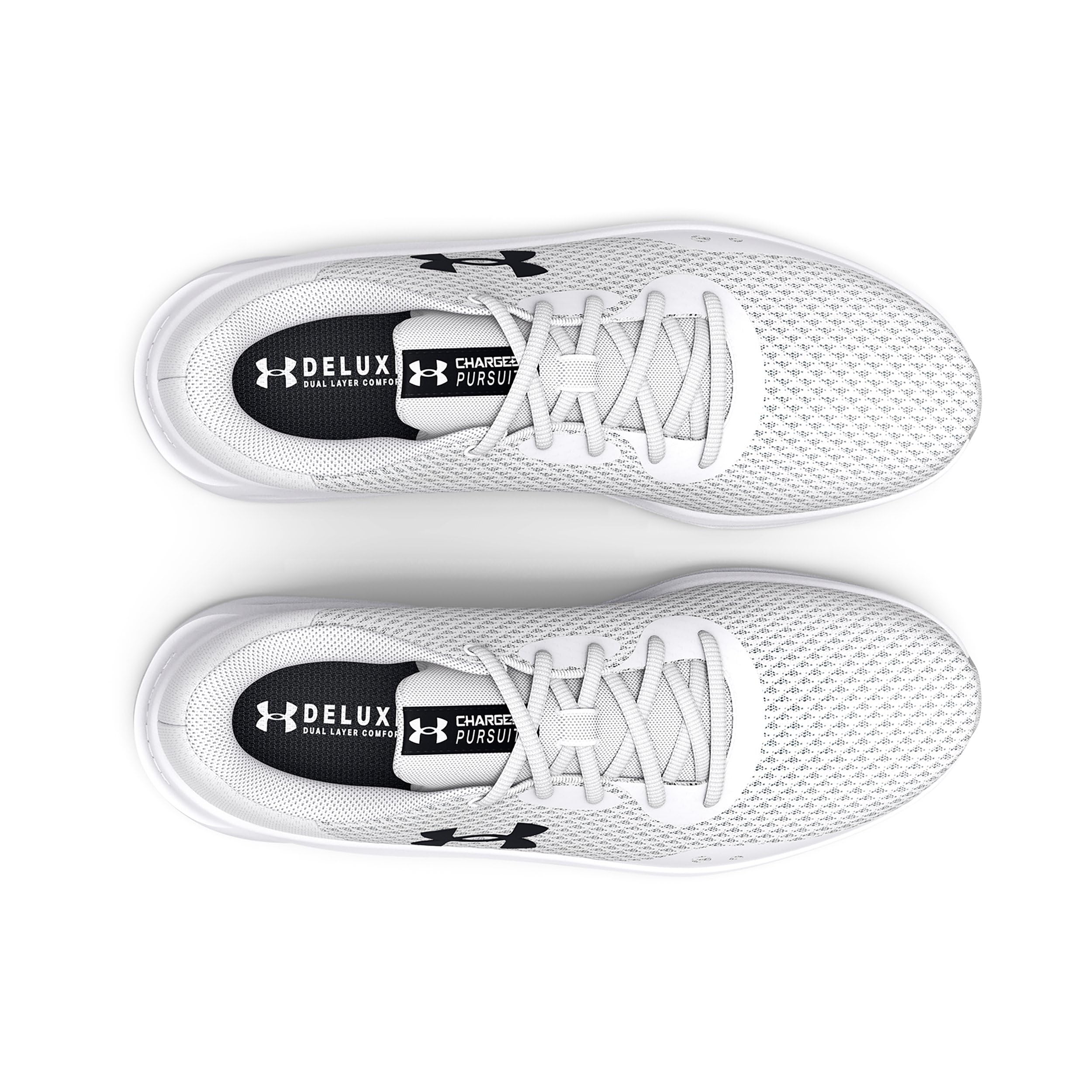 Under Armour Women's Charged Pursuit 3, White/Black, 5.5 Medium US