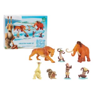 the ice age adventures of buck wild collector 7-piece figure set with manny, diego, sid, scrat, buck, crash, and eddie, kids toys for ages 3 up, amazon exclusive by just play