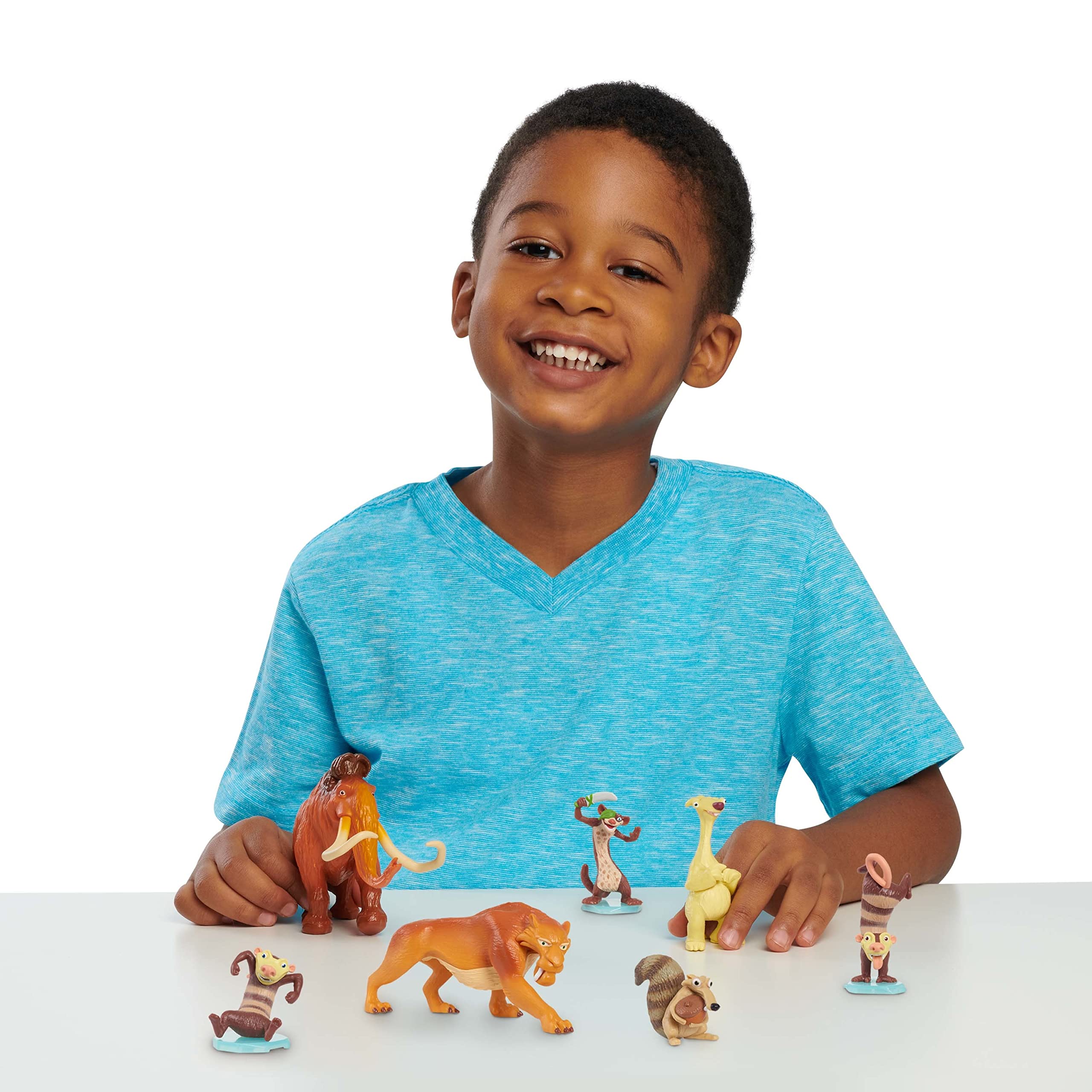 The Ice Age Adventures of Buck Wild Collector 7-Piece Figure Set with Manny, Diego, Sid, Scrat, Buck, Crash, and Eddie, Kids Toys for Ages 3 Up, Amazon Exclusive by Just Play