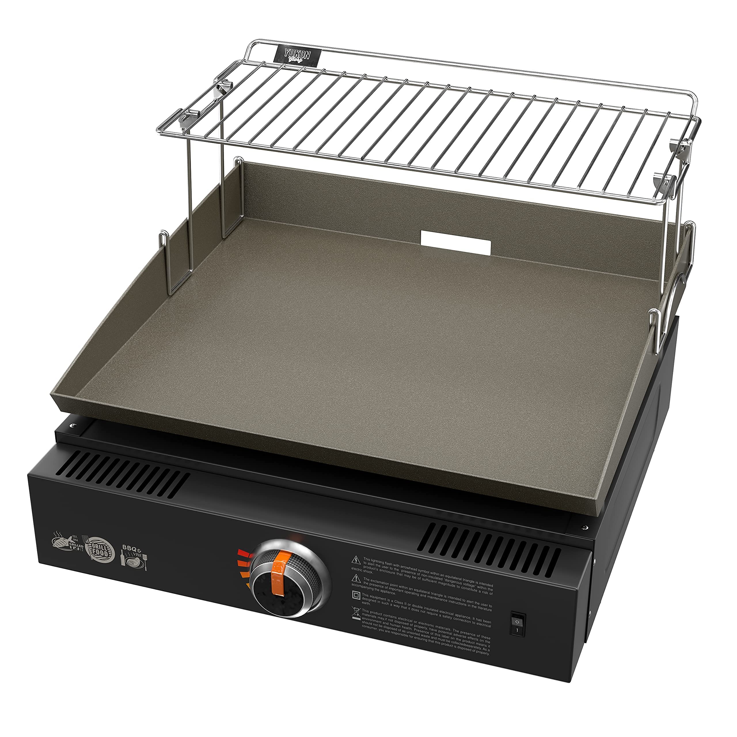 Yukon Glory™ Griddle Warming Rack, Designed for 17" Blackstone Griddles, One-Step Clip On Attachment, Portable and Collapsible