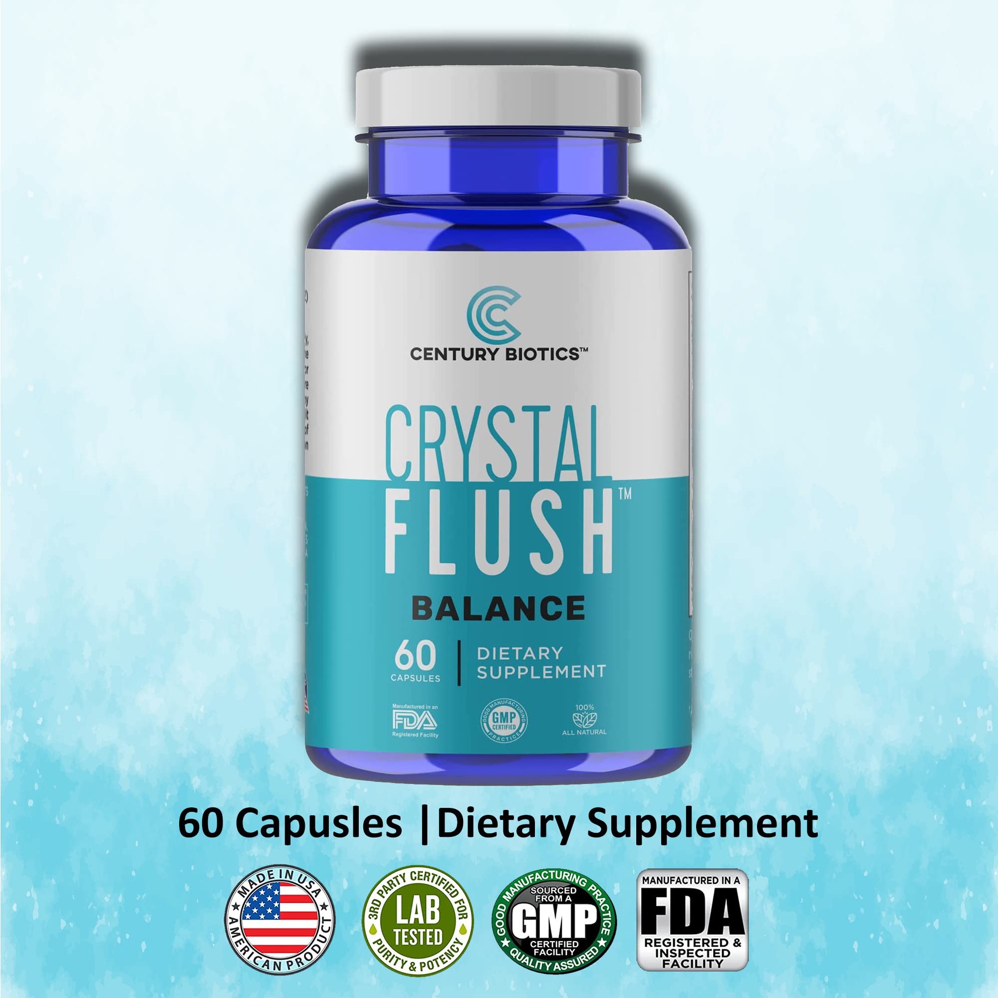 Crystal Flush Balance Feet Fungus Dietary Supplement Capsules Toenail Fungus Treatment - Nail Fungus Treatment For Toenail - Foot Repair Extra strength – Toe Nail Renewal - 60 Capsules