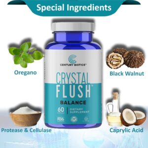 Crystal Flush Balance Feet Fungus Dietary Supplement Capsules Toenail Fungus Treatment - Nail Fungus Treatment For Toenail - Foot Repair Extra strength – Toe Nail Renewal - 60 Capsules