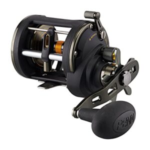 penn squall ii level wind conventional fishing reel, black gold, 30lwlh