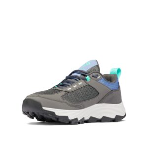 Columbia Women's Hatana Max Outdry Hiking Shoe, Dark Grey/Electric Turquoise, 9