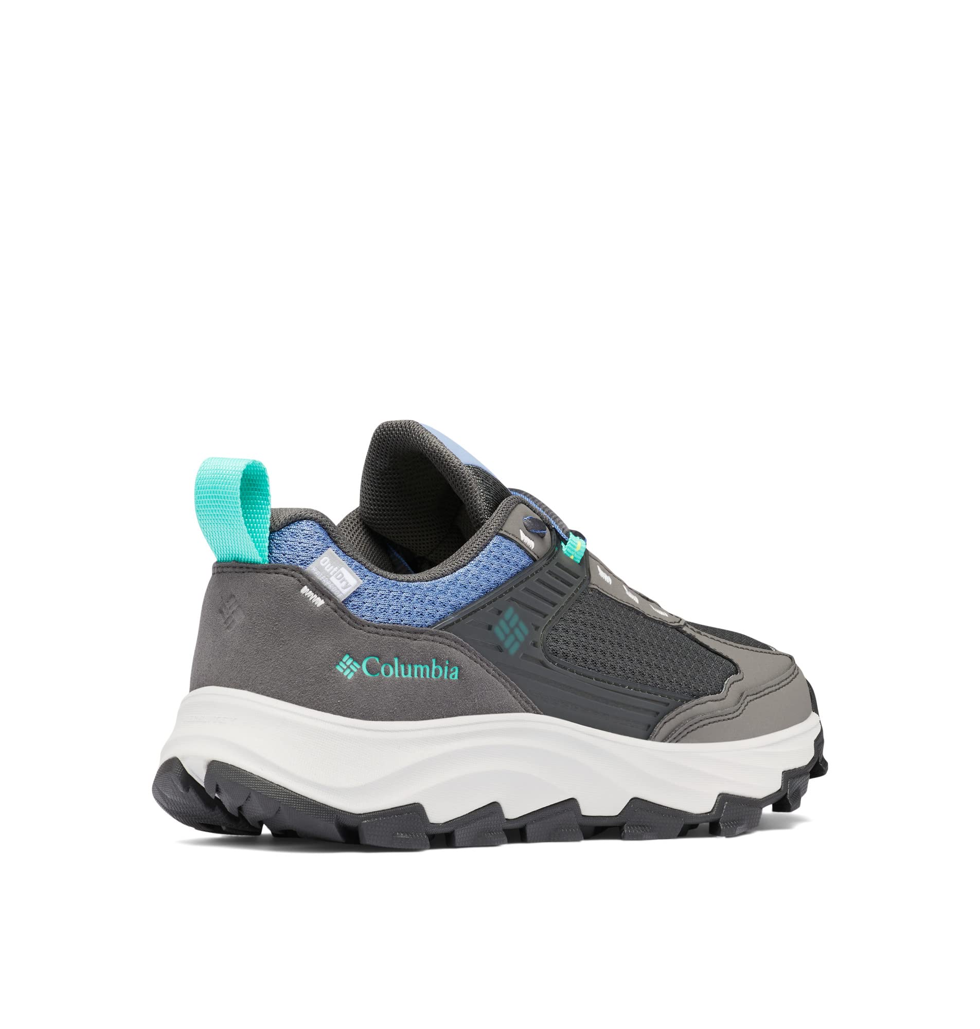 Columbia Women's Hatana Max Outdry Hiking Shoe, Dark Grey/Electric Turquoise, 9