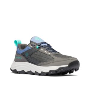 Columbia Women's Hatana Max Outdry Hiking Shoe, Dark Grey/Electric Turquoise, 9