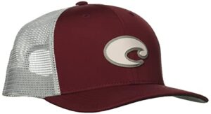 costa del mar mens core performance trucker cap, maroon, one size us