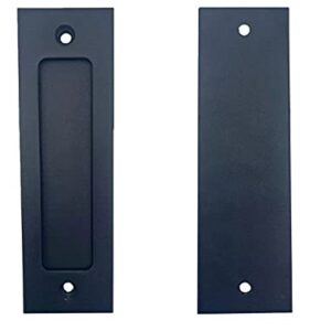 Fpz-bd 6" 2 Pack Sliding Barn Door Handle - Flat Black Flush Handle for Sliding Barn Closet/Drawers Door/Cabinets