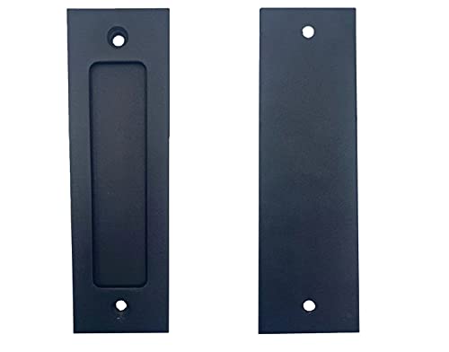 Fpz-bd 6" 2 Pack Sliding Barn Door Handle - Flat Black Flush Handle for Sliding Barn Closet/Drawers Door/Cabinets