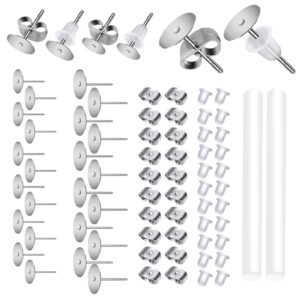 toaob 600pcs earring posts and backs 4mm 6mm stainless steel earring post blanks earring studs with butterfly earring backs and rubber earring backs for jewelry making supplies earring findings