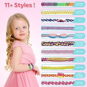 DDAI Arts and Crafts for Kids Age 8-12 Friendship Bracelet Making Kit for Girls - Best Birthday Gifts Ideas for Girl 7 9 10 11 Year Old - Popular Bracelets String Maker Toys Set