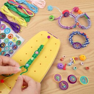 DDAI Arts and Crafts for Kids Age 8-12 Friendship Bracelet Making Kit for Girls - Best Birthday Gifts Ideas for Girl 7 9 10 11 Year Old - Popular Bracelets String Maker Toys Set