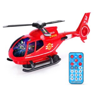 ele eleoption airplane toy infrared remote control plane toys helicopter with lights and music aeroplane toys for 3 4 5 6 7 8 year old boys girls kids gift red