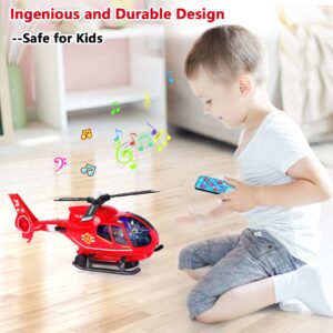 ele ELEOPTION Airplane Toy Infrared Remote Control Plane Toys Helicopter with Lights and Music Aeroplane Toys for 3 4 5 6 7 8 Year Old Boys Girls Kids Gift Red