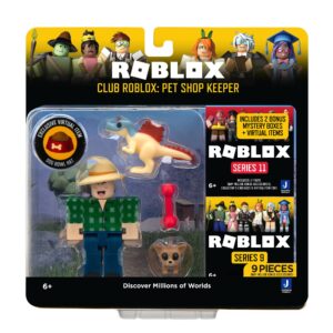 Roblox Celebrity Collection - Club Pet Shop Keeper + Two Mystery Figure Bundle [Includes 3 Exclusive Virtual Items]