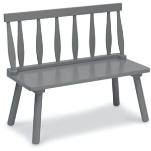 delta children windsor bench, grey