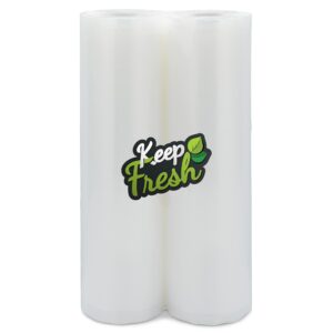 keep fresh 15" x 50' vacuum sealer bag rolls, 3.5mil, vacuum sealing food storage bag, sous vide bag, freezer bag, bulk storing bag for large vacuum sealers, 2 rolls, 100 feet total