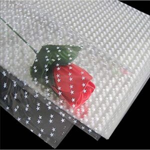 JOSON 50 sheets of transparent Small star pattern cellophane flower wrapping paper OPP material waterproof material plastic gift wrapping paper