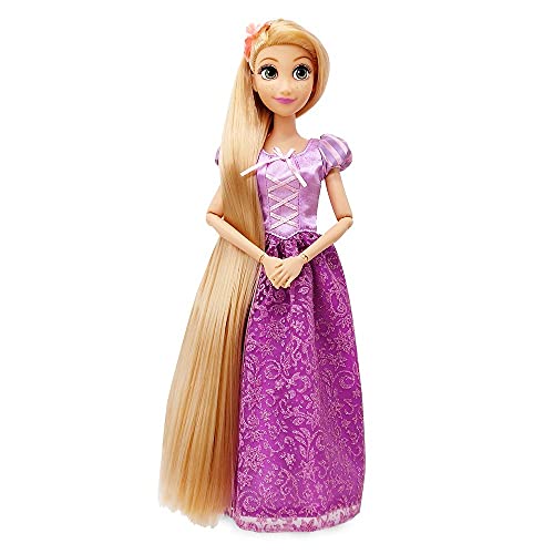 Disney Store Official Princess Rapunzel Classic Doll for Kids, Tangled, 11 ½ Inches, includes Brush with Molded Details, Fully Posable Toy in Glittering Outfit - Suitable for Ages 3+