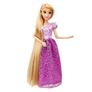 Disney Store Official Princess Rapunzel Classic Doll for Kids, Tangled, 11 ½ Inches, includes Brush with Molded Details, Fully Posable Toy in Glittering Outfit - Suitable for Ages 3+