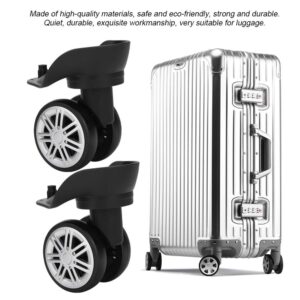 Zerone Double Row Large Wheel,1Pair Outdoor Double Row Large Wheel Drawbar Box Code Case Suitcase Accessory