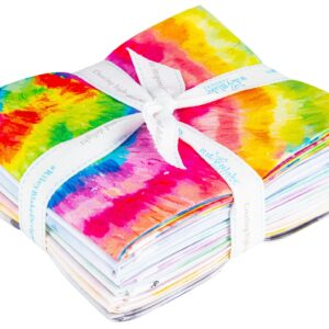 RILEY BLAKE DESIGNS Fat Quarter PRECUTS TIE DYE, Assorted